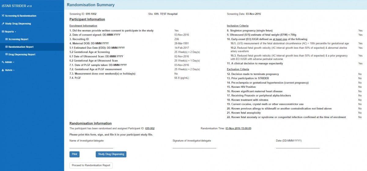 iSTAR – integrated System for Trial Allocation and Randomisation | PRE ...
